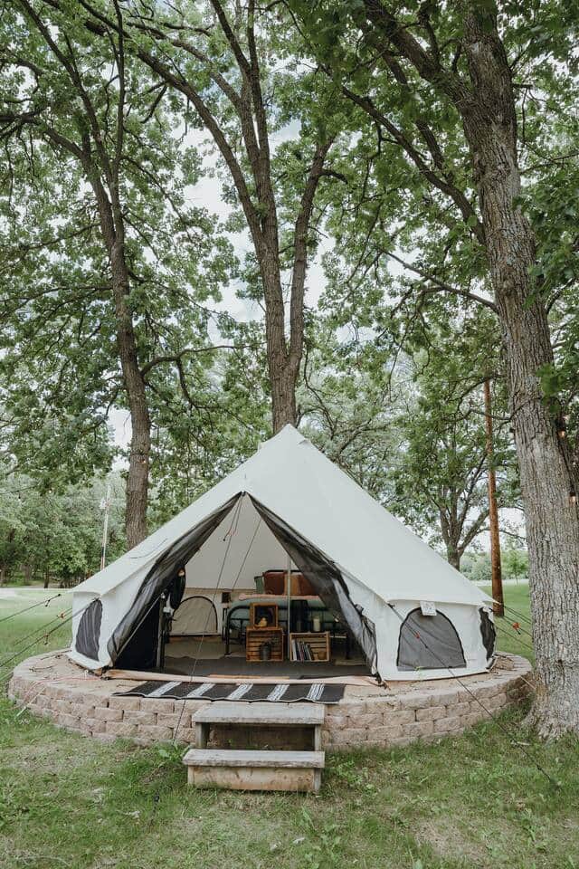 Overview Willow Tent at The Grove Glamping - Camping in Everts Township