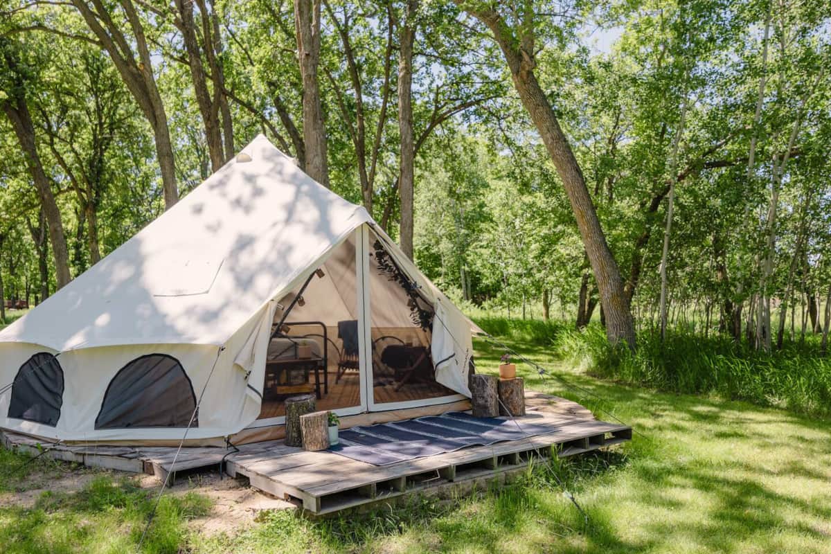 Overview Spruce Tent at The Grove Glamping - Camping in Everts Township
