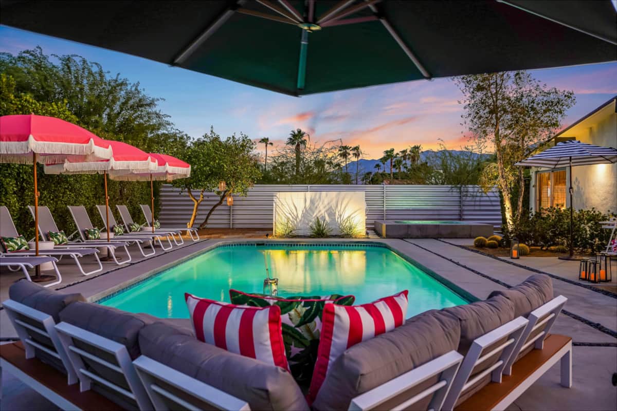 The Adler Palm Springs | Luxury 4BR Mid-Century Pool Estate