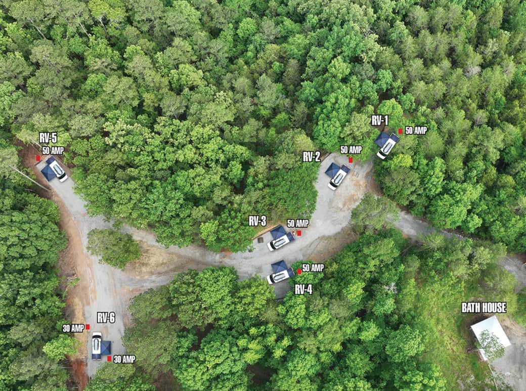 RV-4 Back-In RV Site - Camping in Talladega County